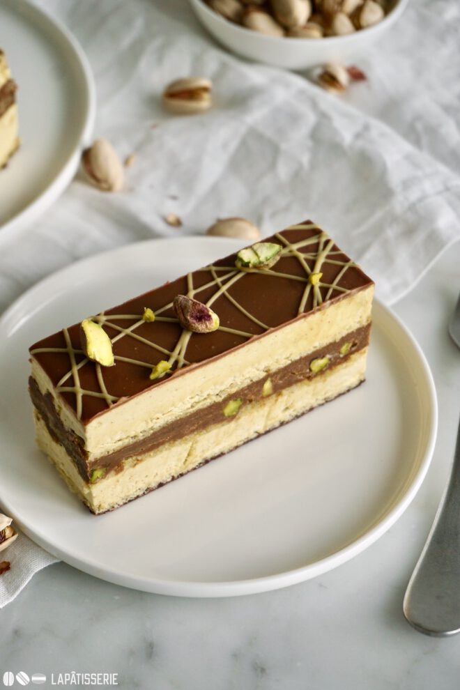Opéra Pistache | Pistazienschnitte – LAPÂTISSERIE